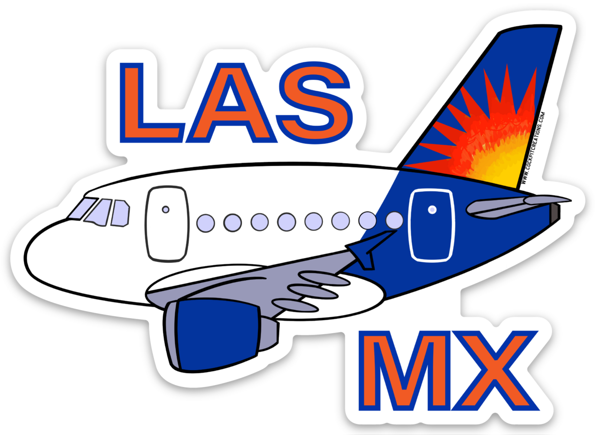 A-320 Allegiant LAS MX Sticker – Cockpit Creations