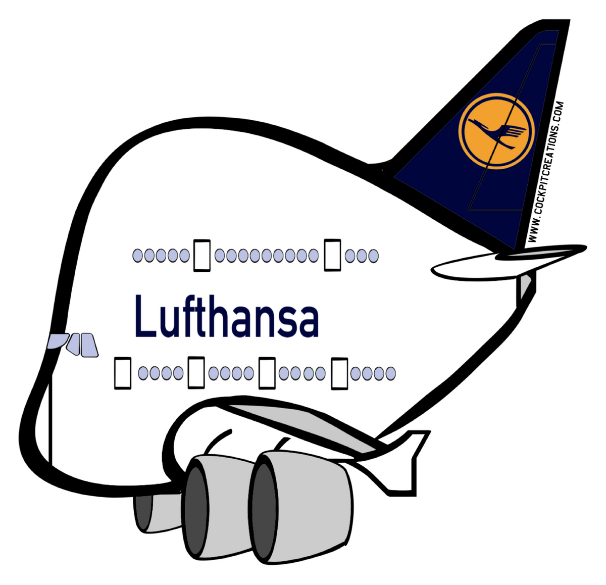 A-380 Lufthansa Sticker – Cockpit Creations