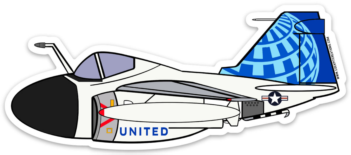 A-6 UA Sticker – Cockpit Creations