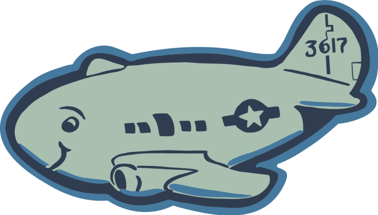 C-46 Commando Cartoon Sticker – Cockpit Creations