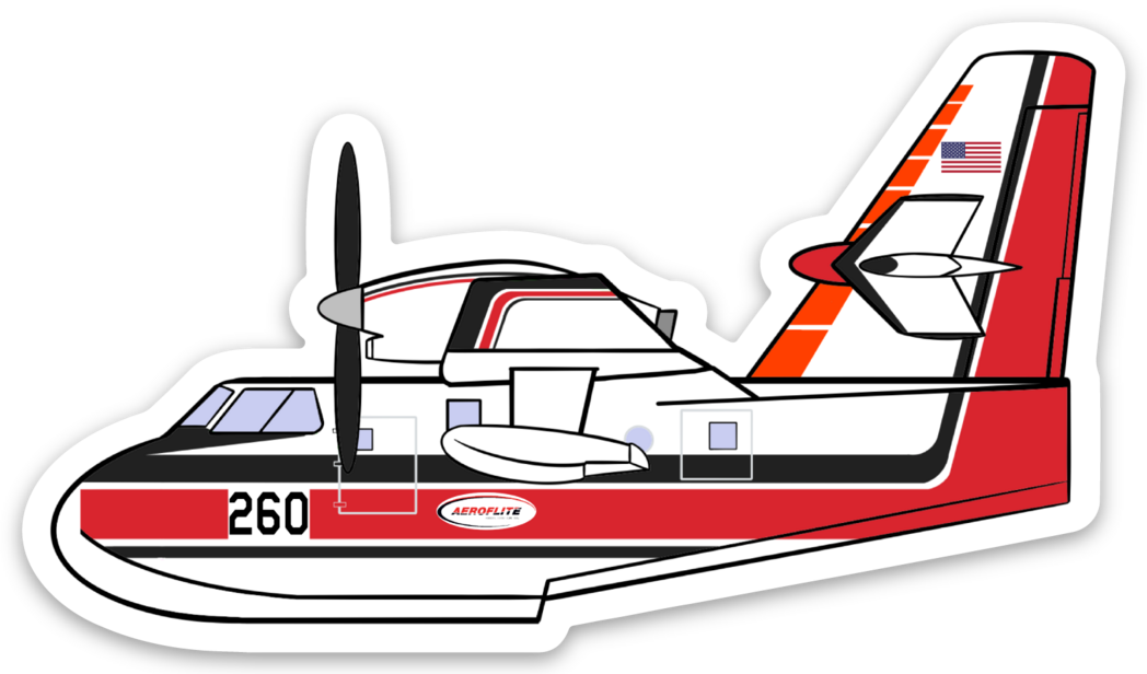 CL-415 Aeroflite Fire Bomber Sticker – Cockpit Creations