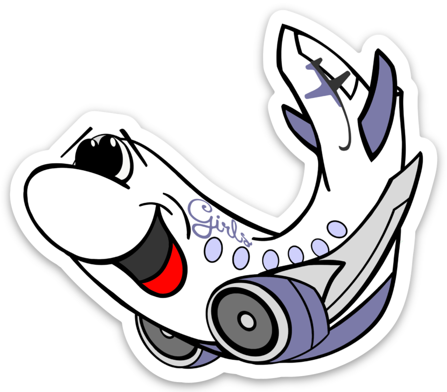 Plane Girls in Aviation Roll Stickers 400 – Cockpit Creations
