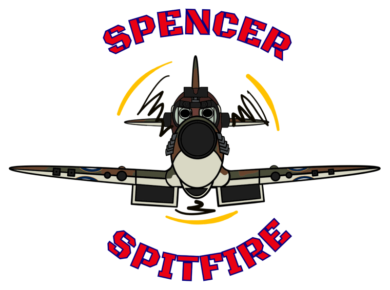 Spencer the Spitfire Letters Sticker – Cockpit Creations