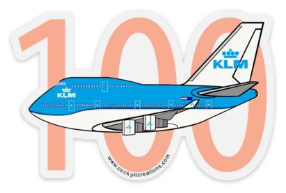 747-400 100 Years KLM Sticker – Cockpit Creations