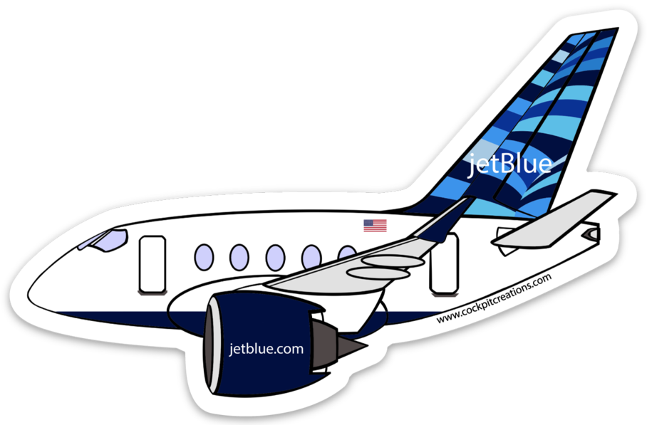 A-220 JetBlue Roll Stickers (100) – Cockpit Creations