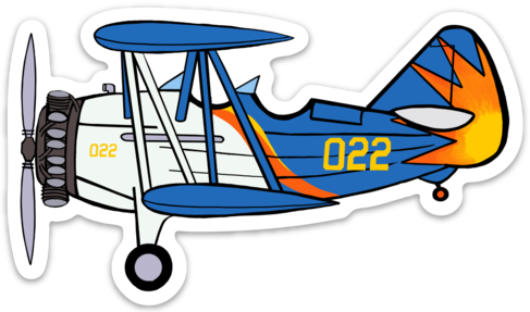 Stearman Allegiant Sticker-Large – Cockpit Creations
