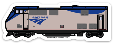 Amtrak Train Sticker-Small – Cockpit Creations