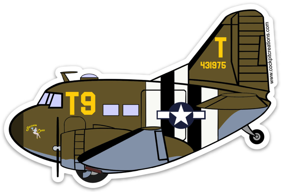 C-47 Southern Cross Sticker – Cockpit Creations