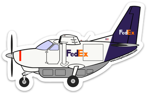 Caravan FedEx Sticker – Cockpit Creations