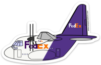 C-130 FedEx Sticker – Cockpit Creations