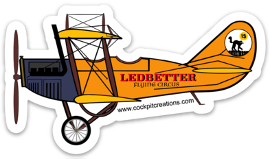 JN-4 Jenny Ledbetter Sticker – Cockpit Creations