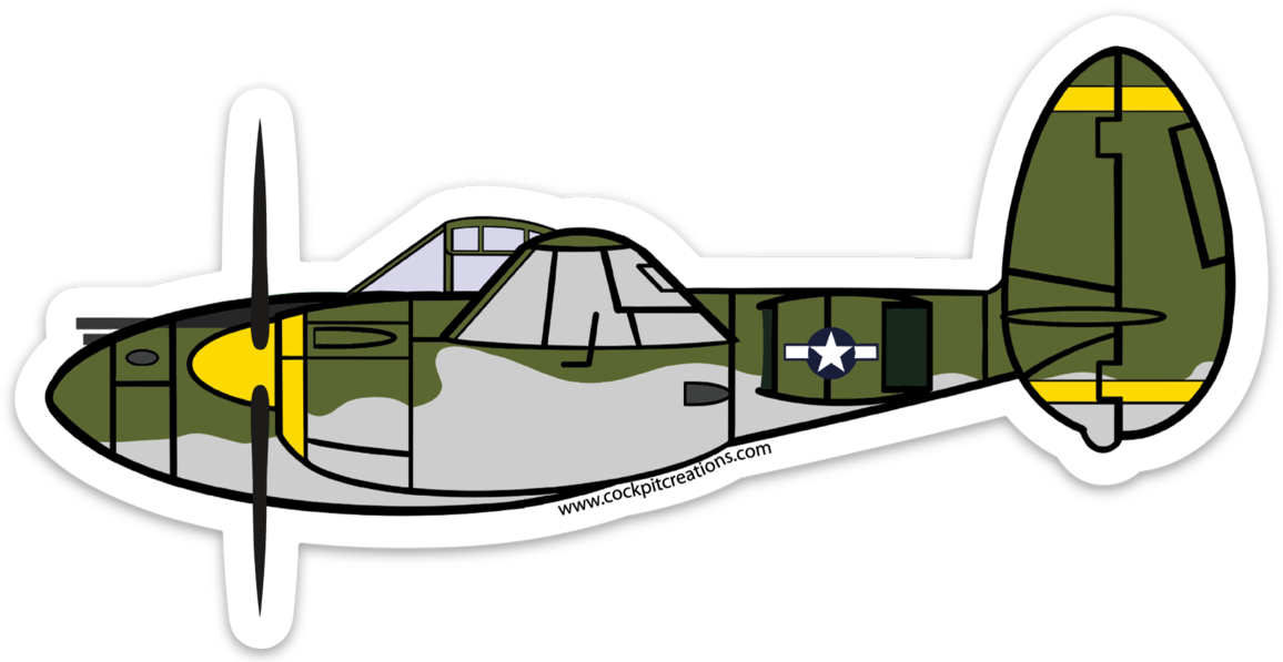 P-38 Sticker – Cockpit Creations