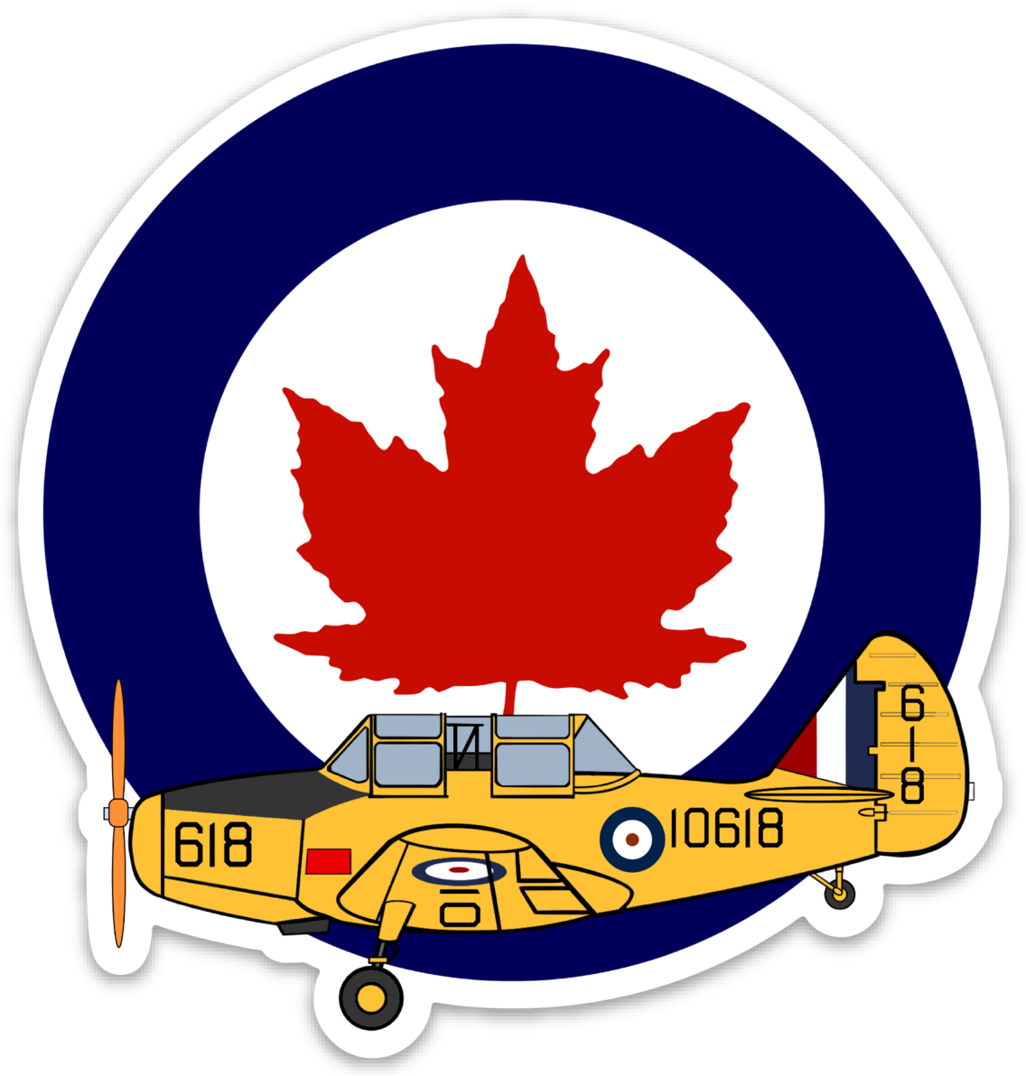 PT-26 RCAF Maple Leaf Roundel Sticker – Cockpit Creations