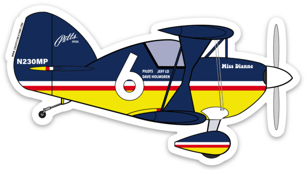 Pitts Special Dave 6 Sticker – Cockpit Creations