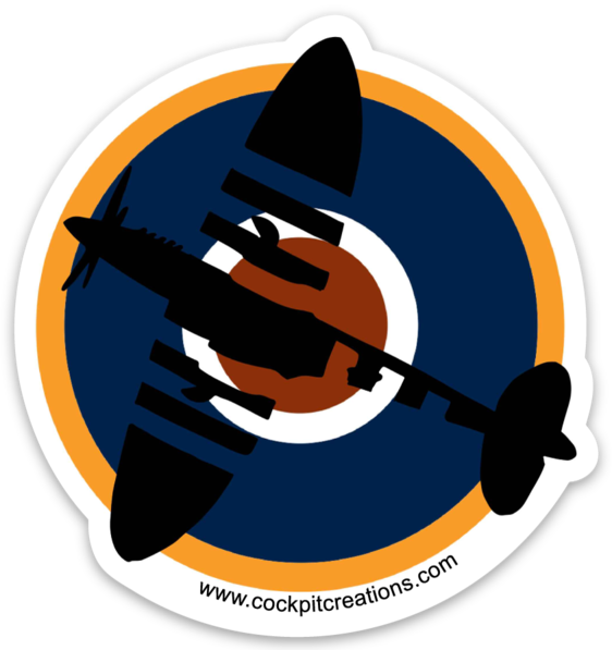 RAF Spitfire Roundel Die-cut Sticker – Cockpit Creations